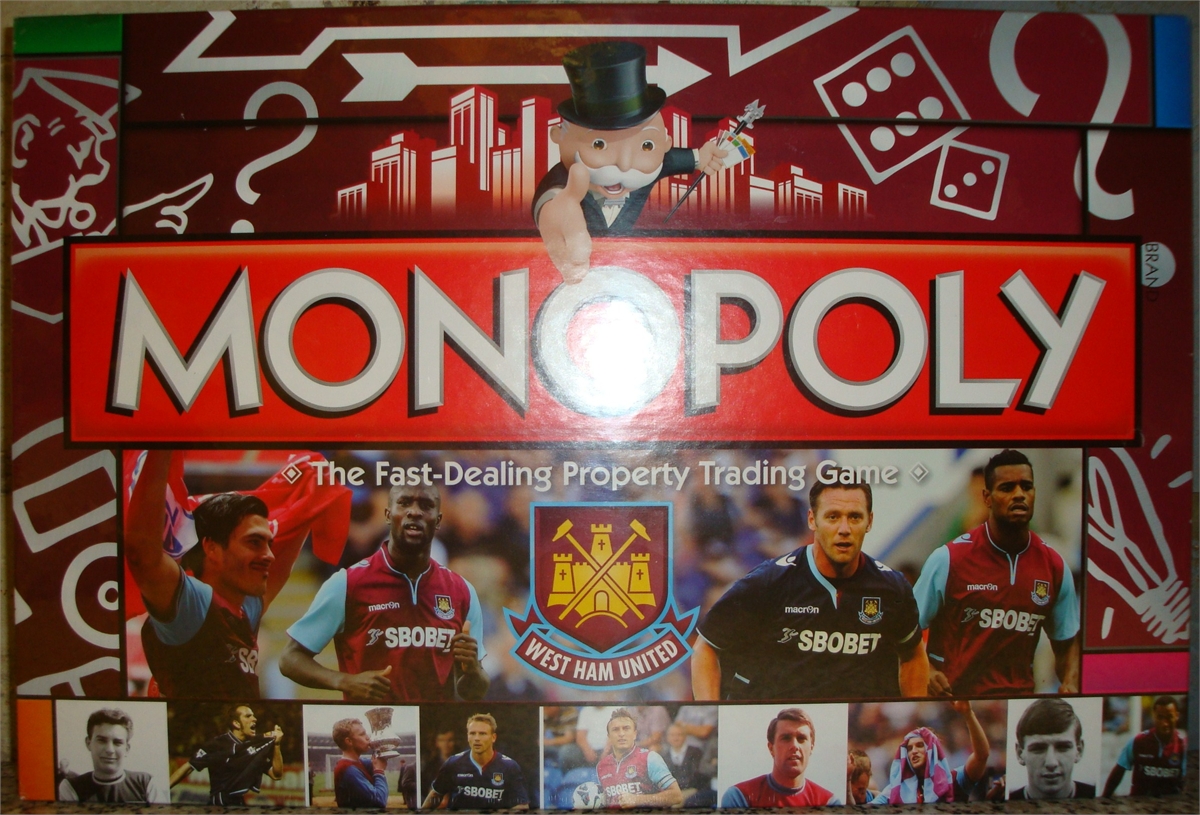 Hasbro Monopoly Property Trading Board Game "West Ham United" Edition ...