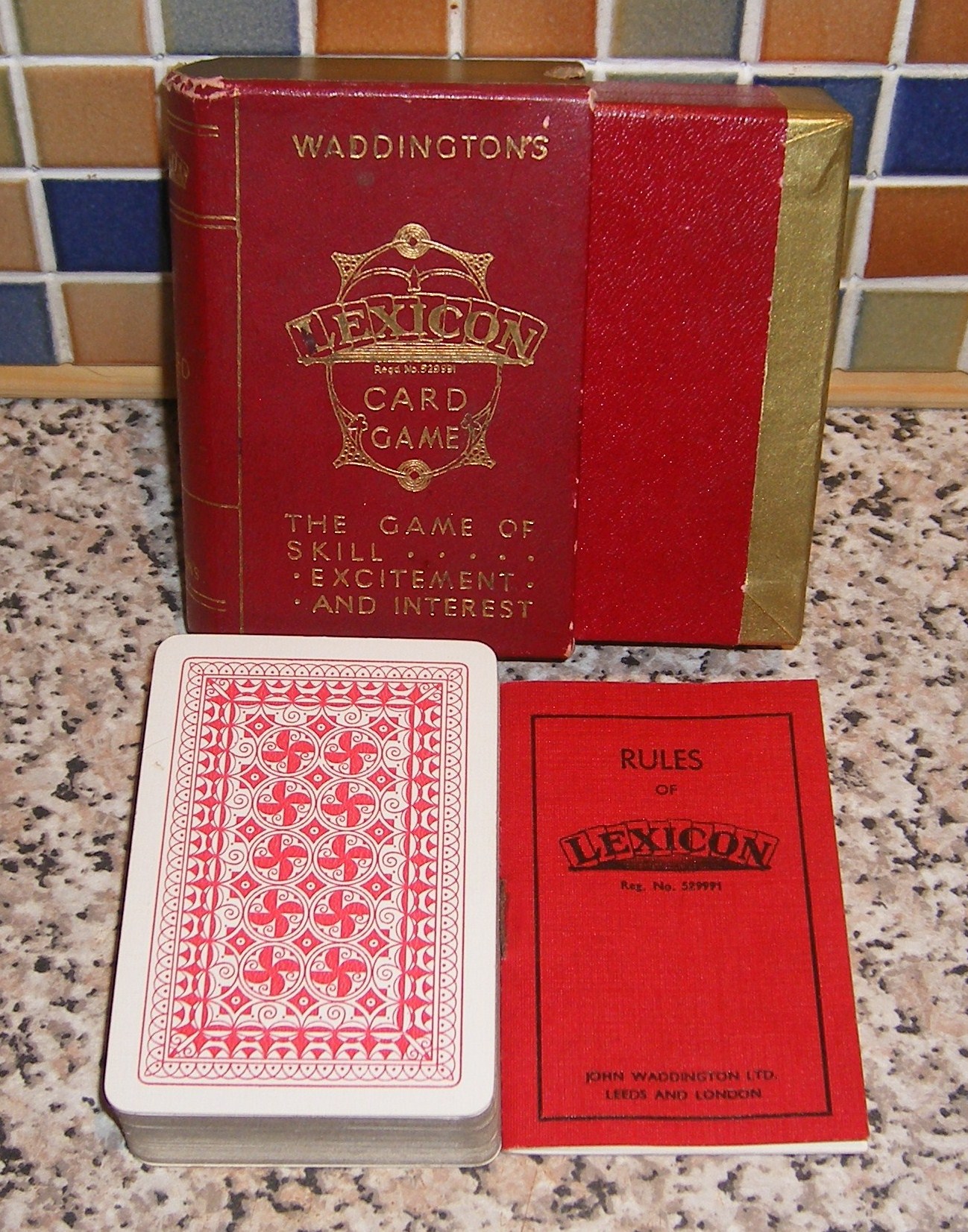 Waddingtons Lexicon Word Card Game ~ 1940's - Yesterdays Toys