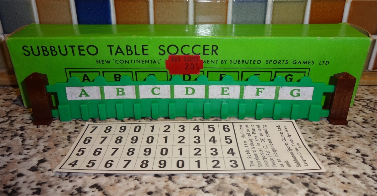 Subbuteo Ref.C111 Half-Time Scoreboard ~ Late 1970's - Yesterdays Toys