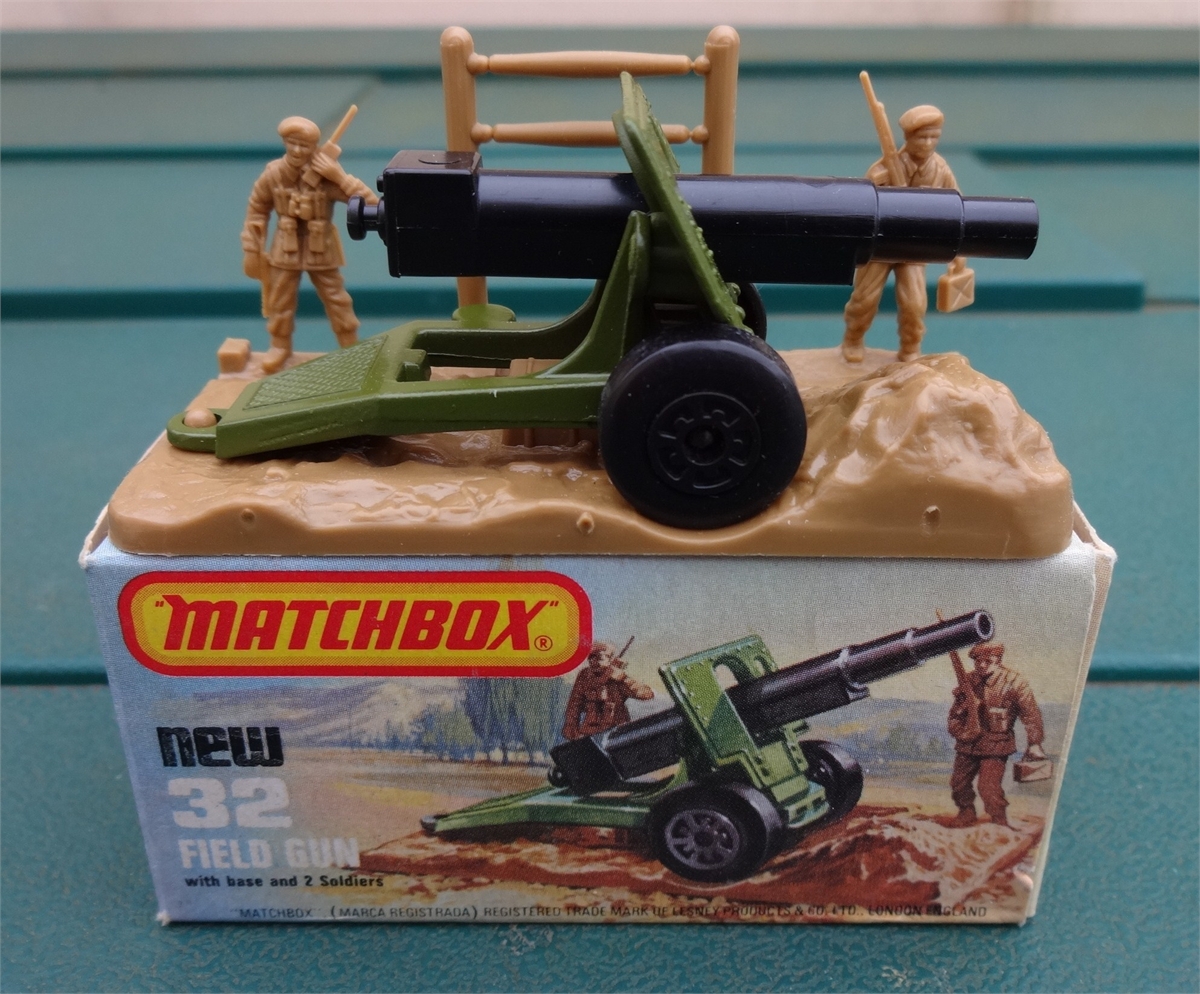 Matchbox ~ 75 Series No.32 Field Gun ~ 1977 - Yesterdays Toys