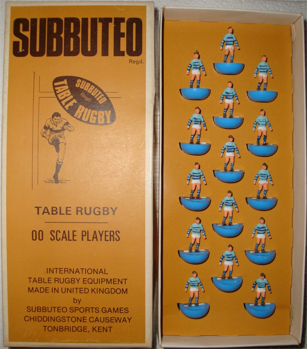Subbuteo Rugby Heavyweight Team Ref.19 Cardiff ~ Mid 1970's ...