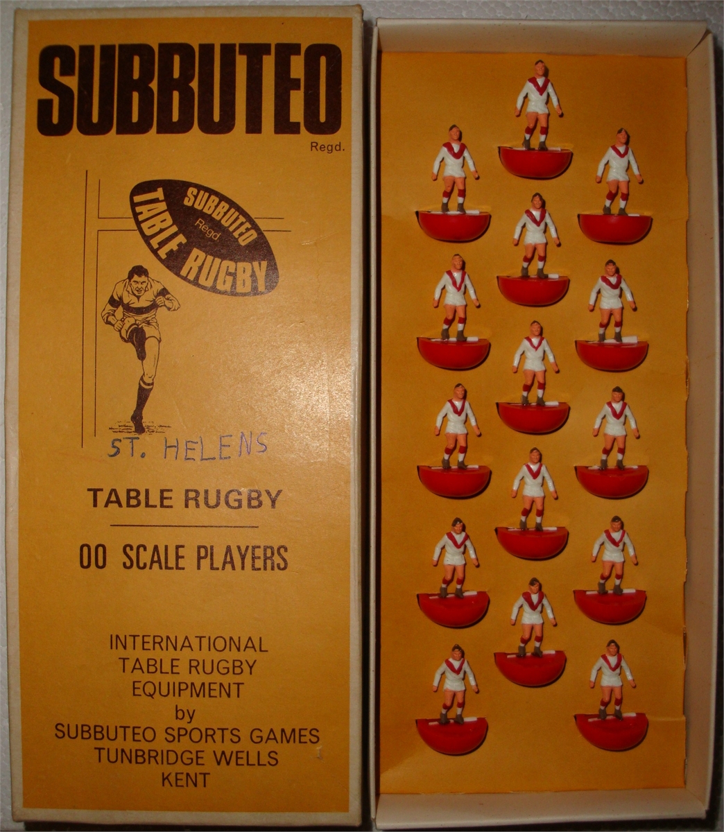 Subbuteo Rugby Heavyweight Team Ref.16 St Helens ~ Mid 1970's ...