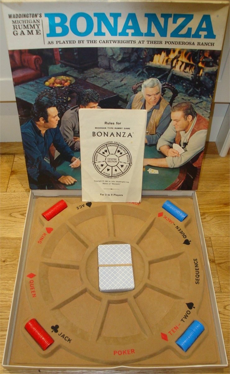 Waddingtons Bonanza Michegan Rummy Game ~ 1964 - Yesterdays Toys