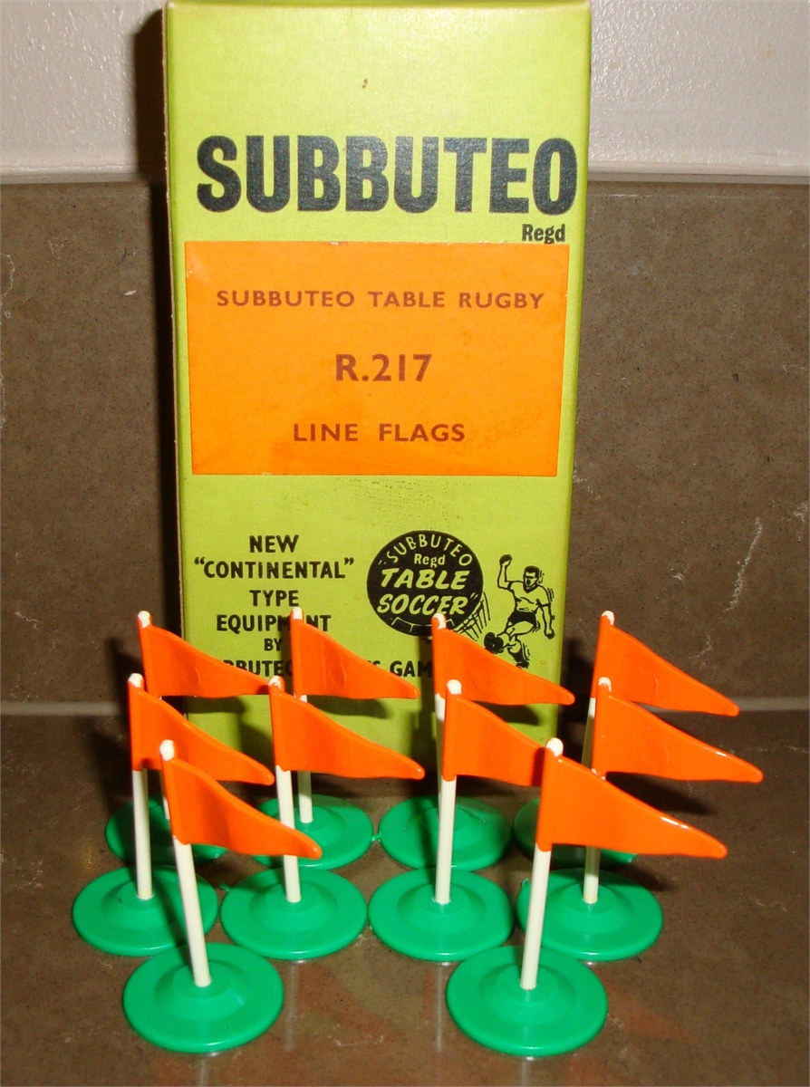 Subbuteo Table Rugby Ref.R.217 10 x Rugby Line Flags ~ Late 1960's ...