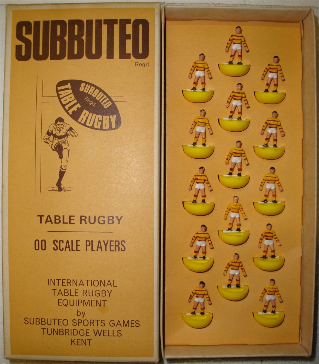 Subbuteo Rugby Heavyweight Team Ref.21 Huddersfield ~ Mid 1970's ...