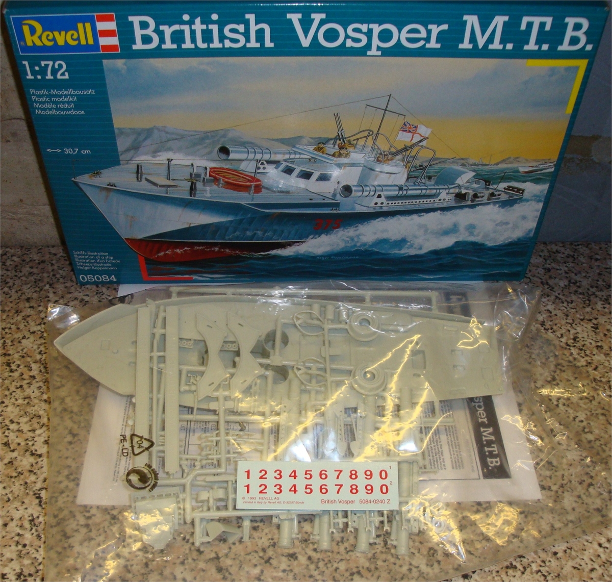 Revell 1:72 Scale Model Kit Code No.05084 British Vosper M.T.B. ~ 1993 ...