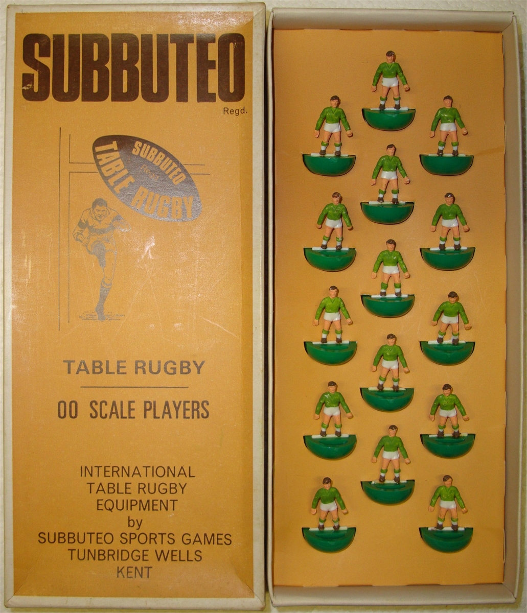 Subbuteo Rugby Heavyweight Team Ref.4 Ireland / South Africa ~ Mid 1970 ...
