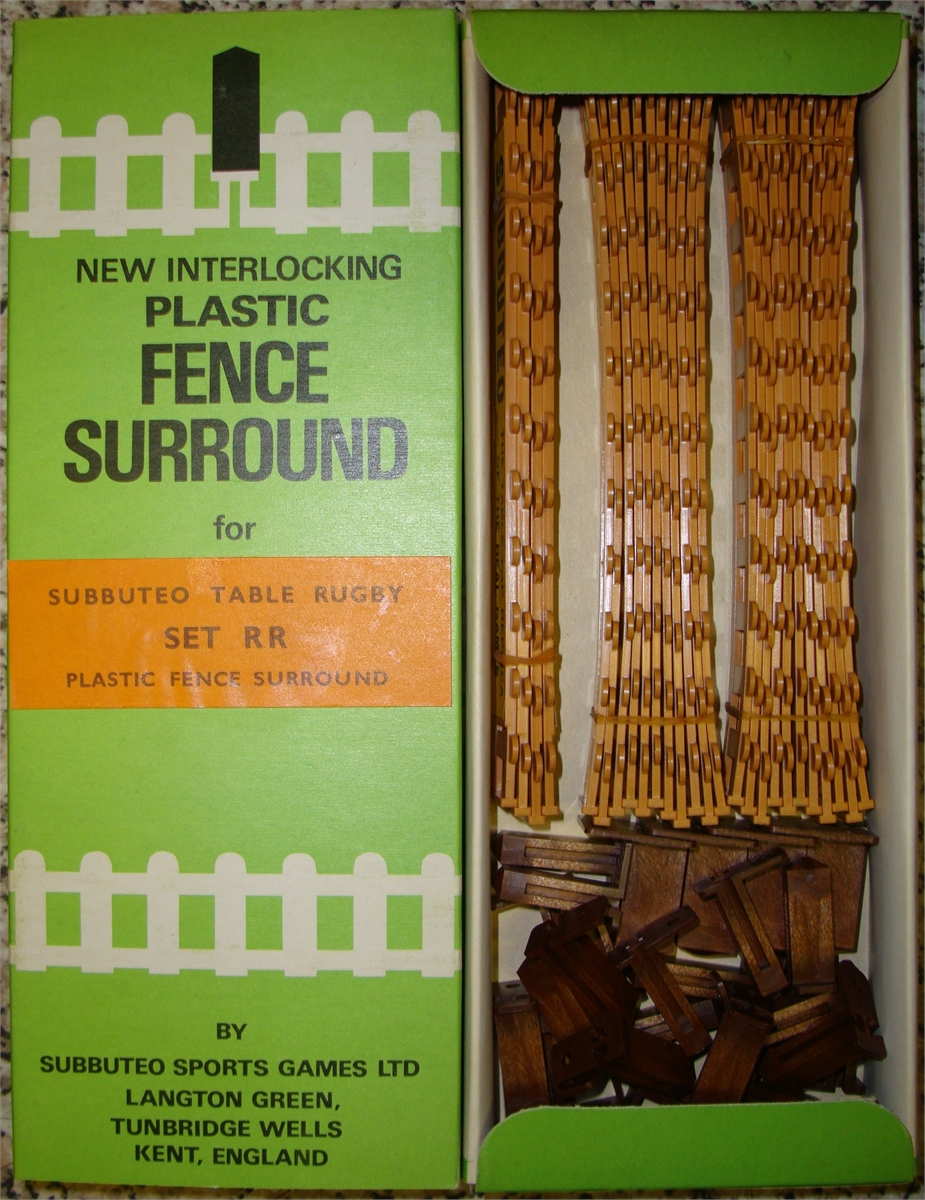 Subbuteo Table Rugby Ref.RR Interlocking Rugby Pitch Plastic Fence ...