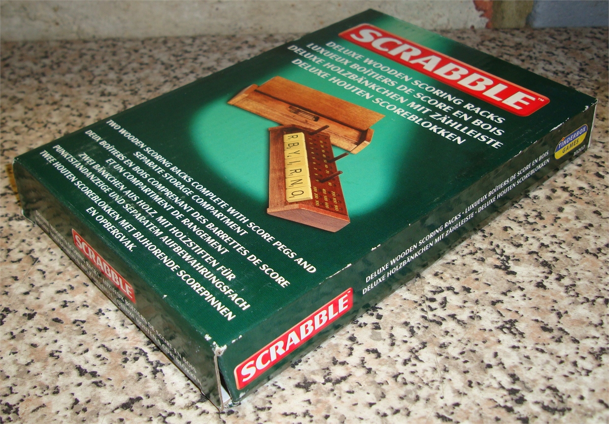Mattel / Tinderbox Games No.10202 Scrabble Deluxe Wooden Scoring Racks ...