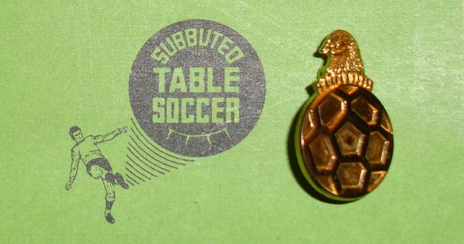 Subbuteo 'Hobby Crest' Metal Pin Badge ~ Mid 1980's - Yesterdays Toys