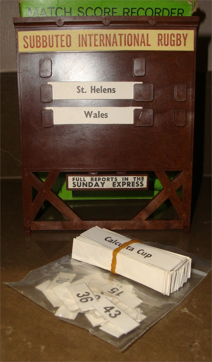 Subbuteo Set 'RZ' Rugby Match Score Recorder ~ Approx 1969-77 ...
