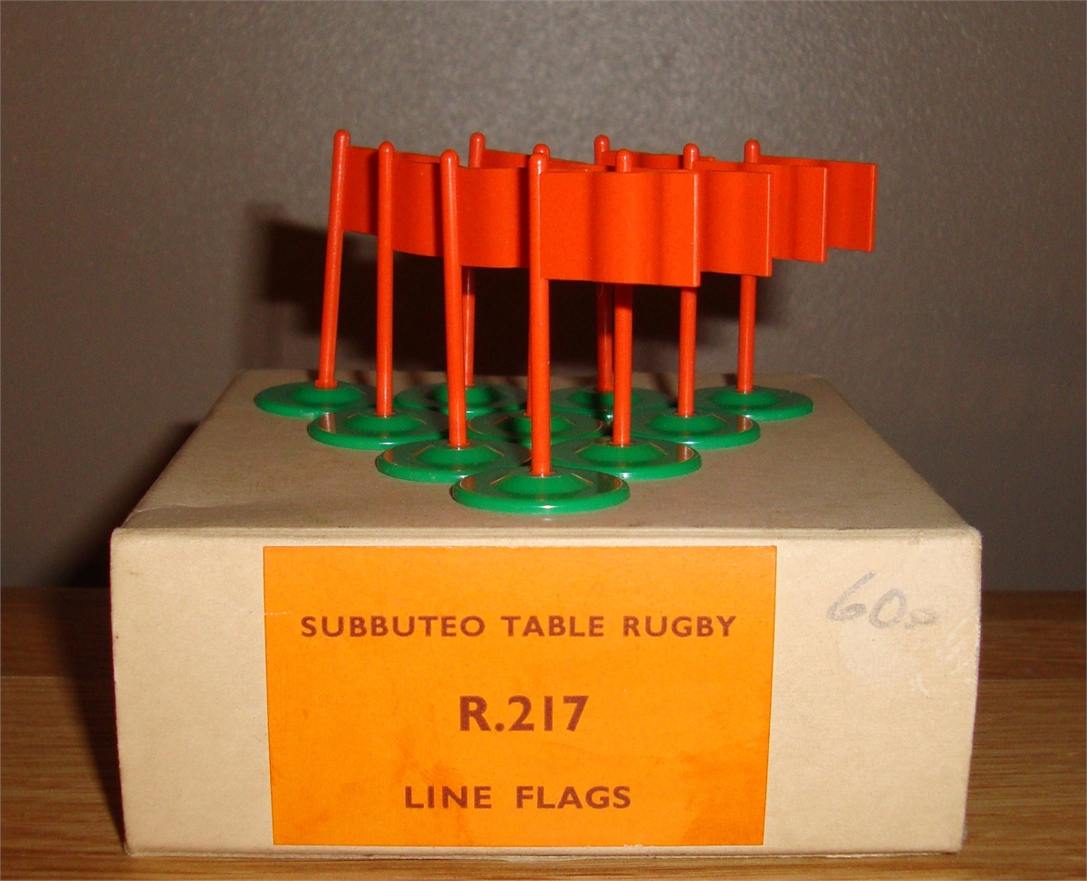 Subbuteo Table Rugby Ref.R.217 10 x Rugby Line Flags ~ Mid 1970's ...