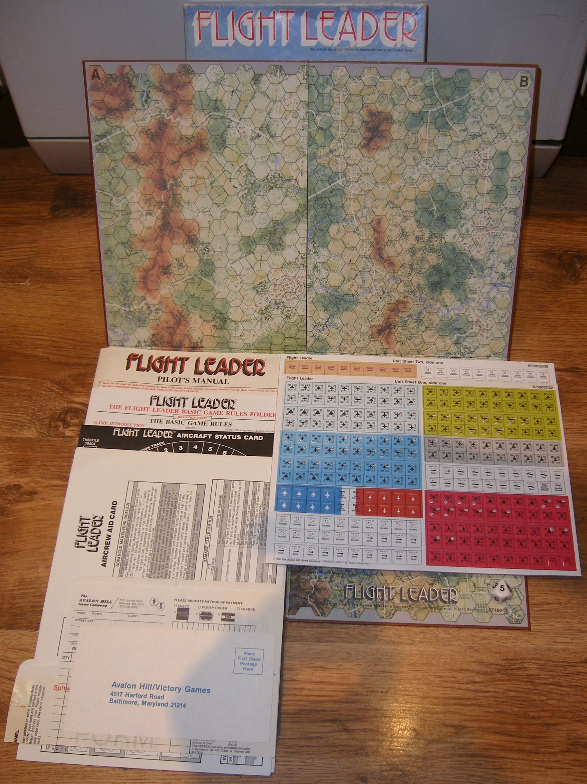 Avalon Hill Games Flight Leader ~ A Game of Air-To-Air Jet Combat ...