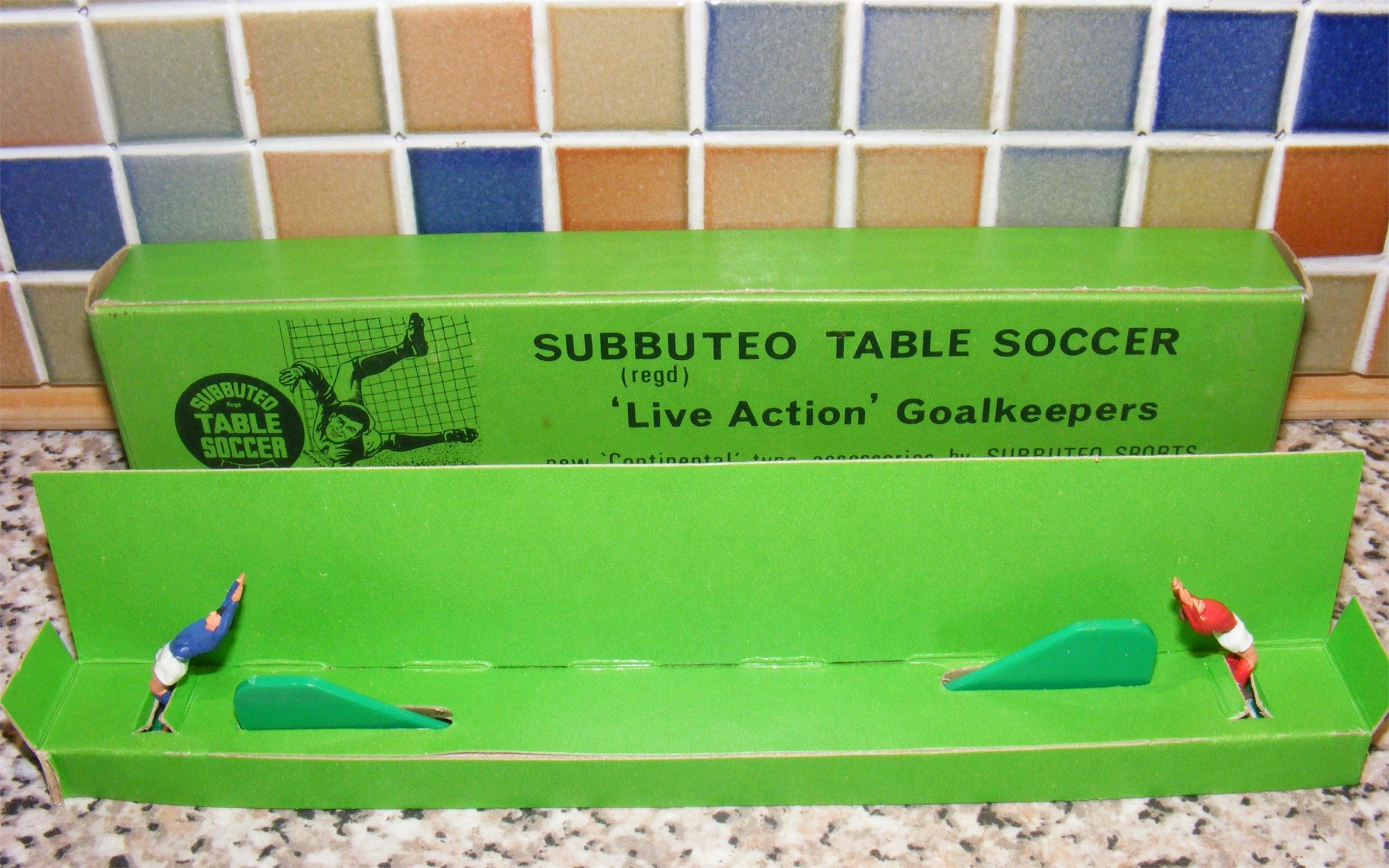 Subbuteo Ref C.123 Live Action Goalkeepers ~ Mid 1970's - Yesterdays Toys