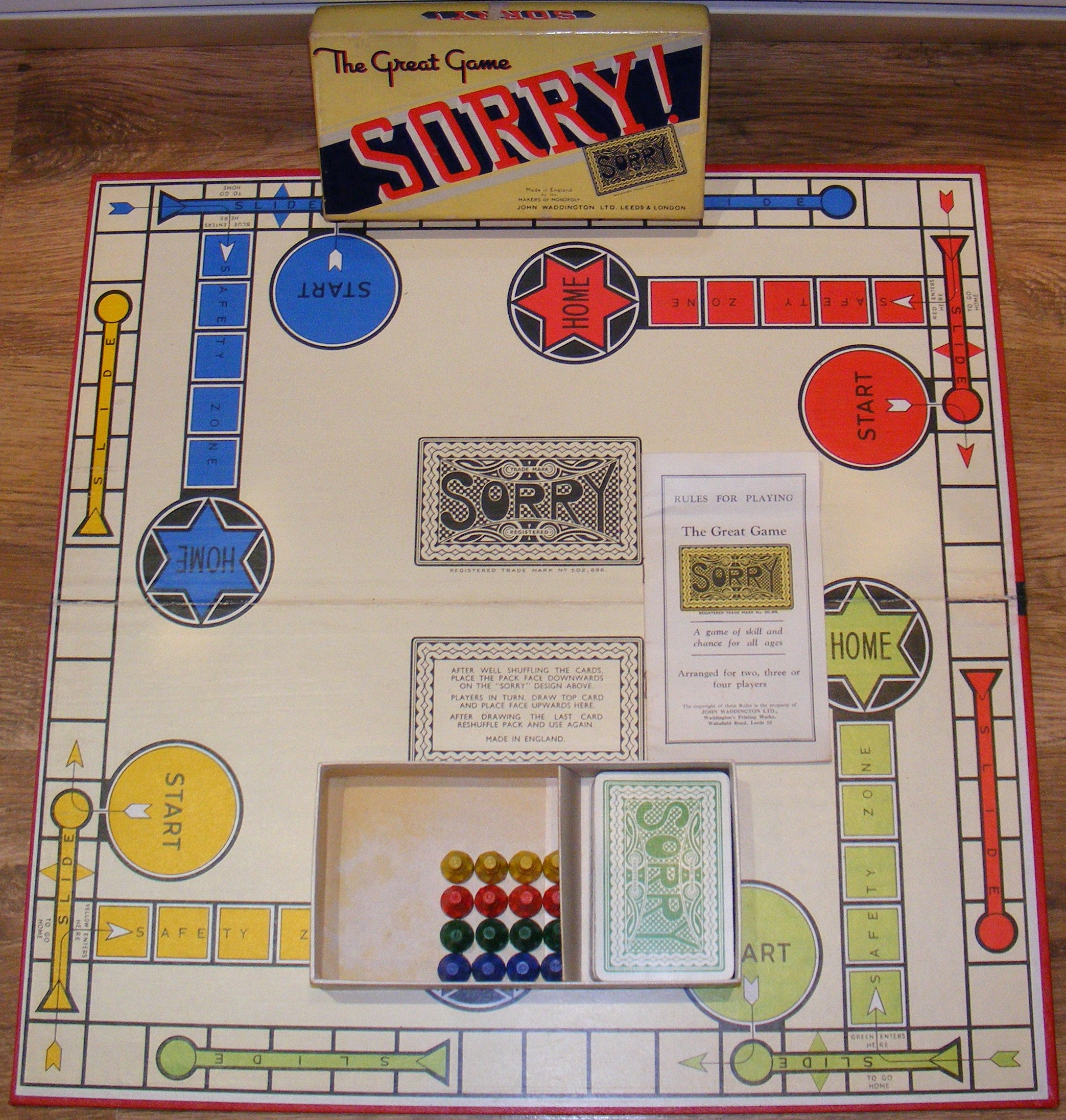 Waddingtons Sorry Game Early / Mid 1960's - Yesterdays Toys