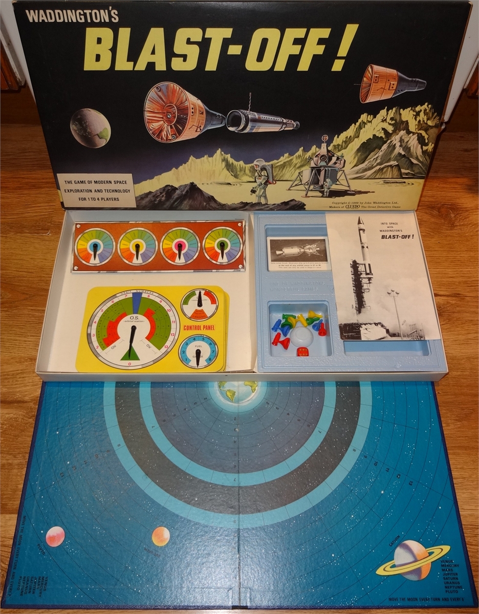 Waddingtons Blast-Off! Board Game ~ Late 1960's - Yesterdays Toys