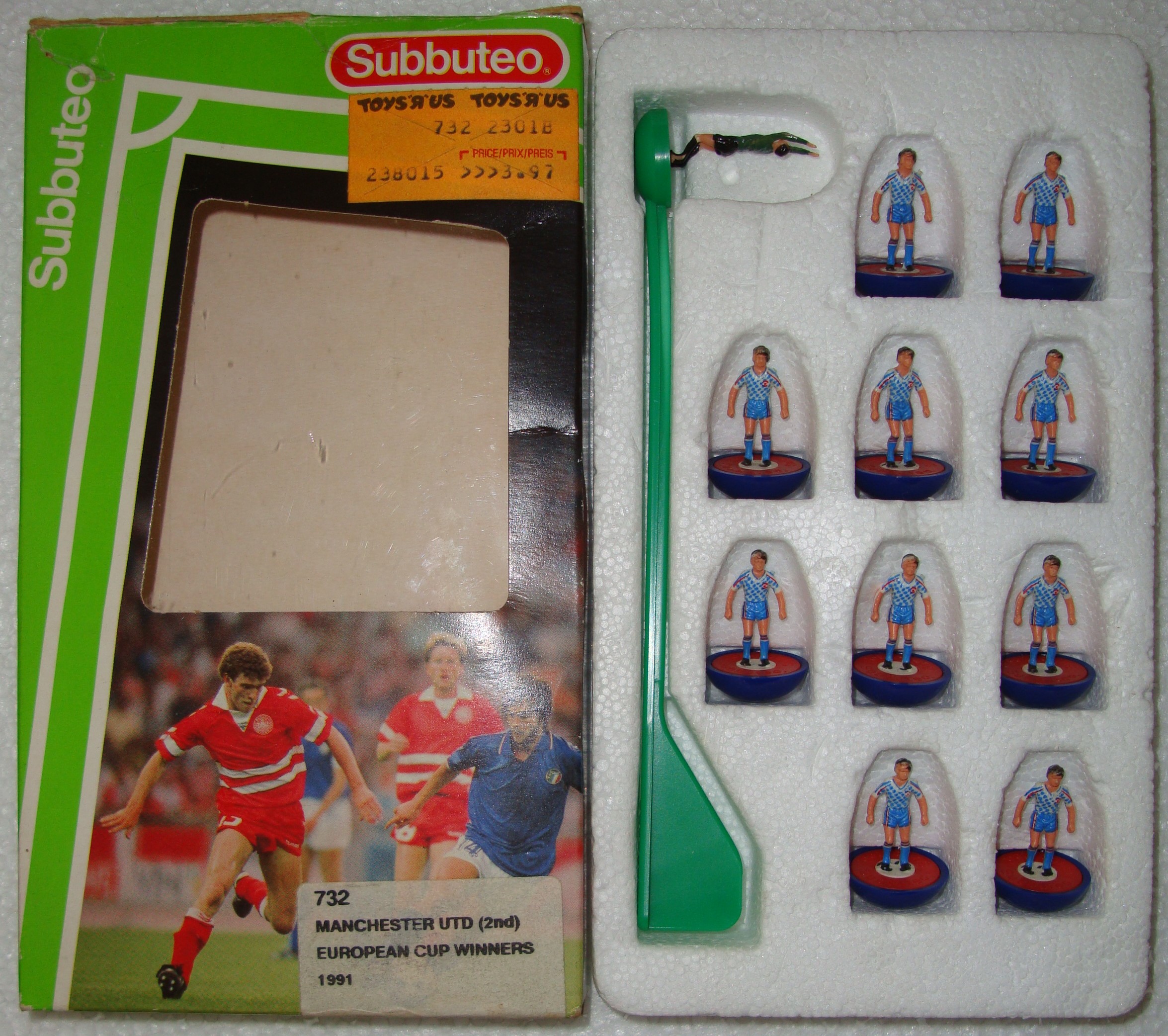 Subbuteo Lightweight Team Ref.732 Manchester United 2nd Kit ~ 1991-92 ...