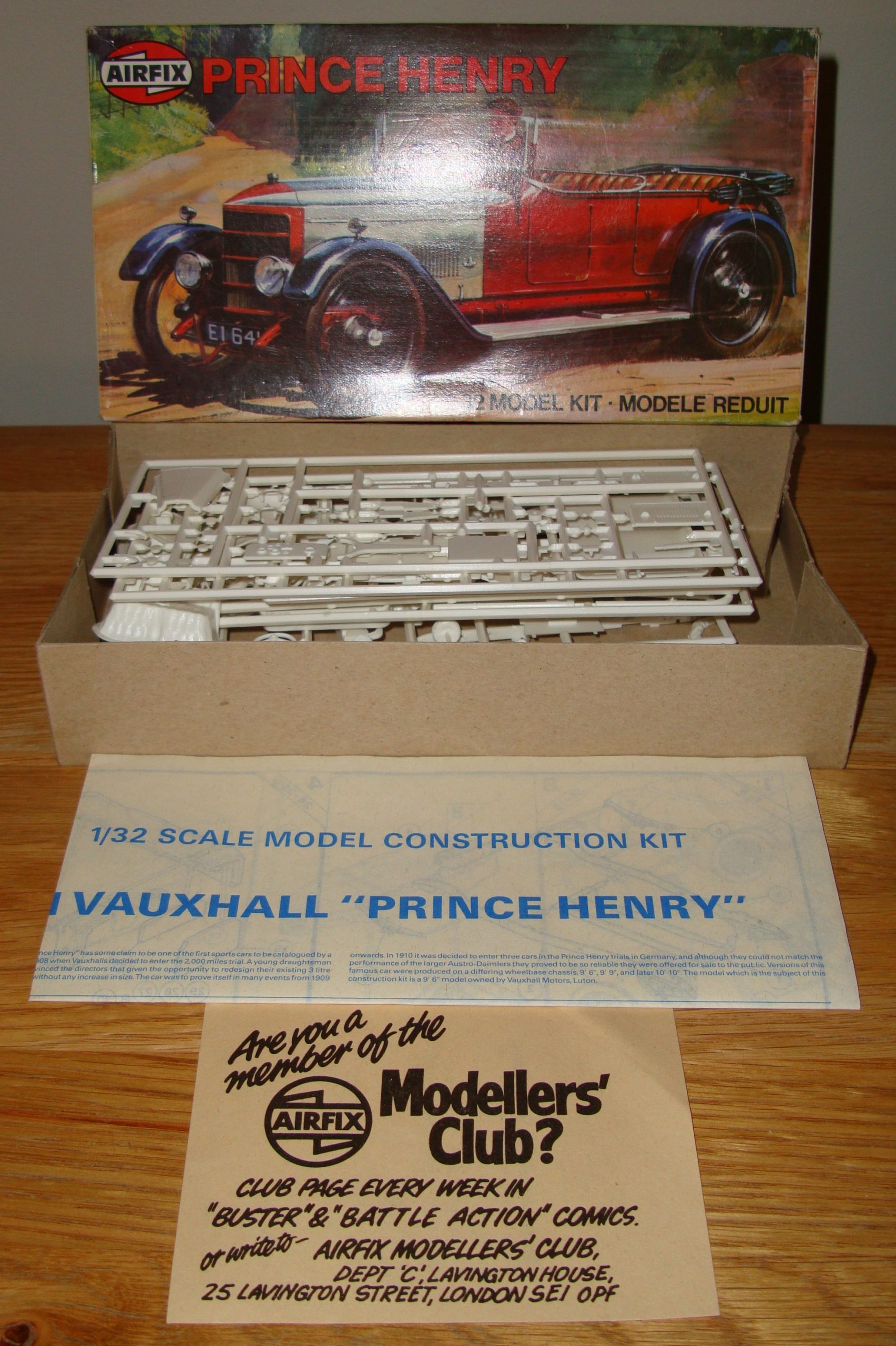 Airfix Series 3 No.03441-6 1911 Vauxhall Prince Henry ~ 1980 ...