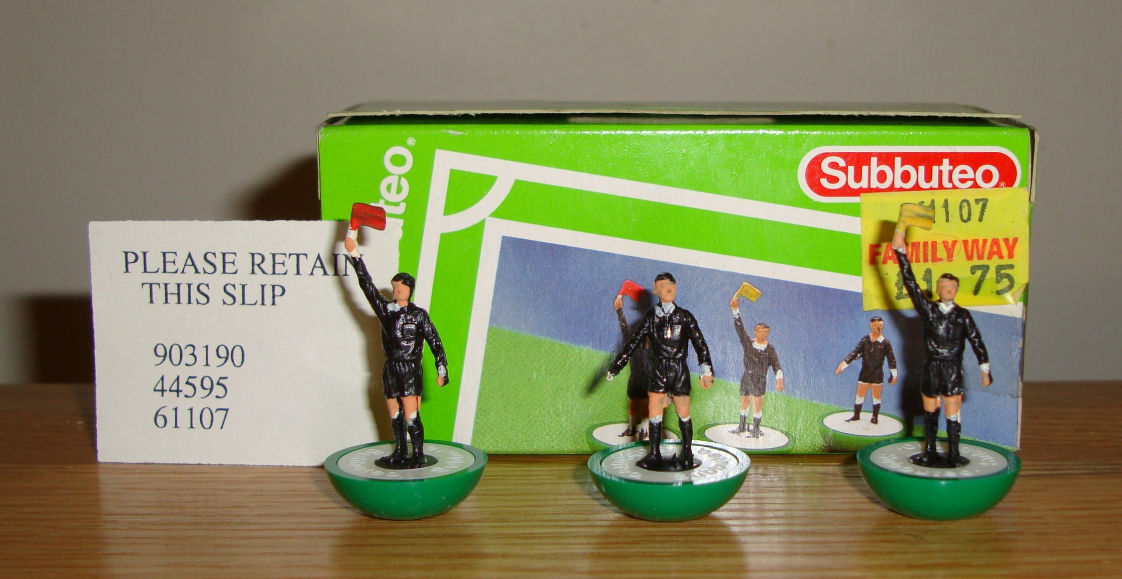 Subbuteo Ref.61107 Referee & 2 x Linesmen Set ~ Early 1990's ...
