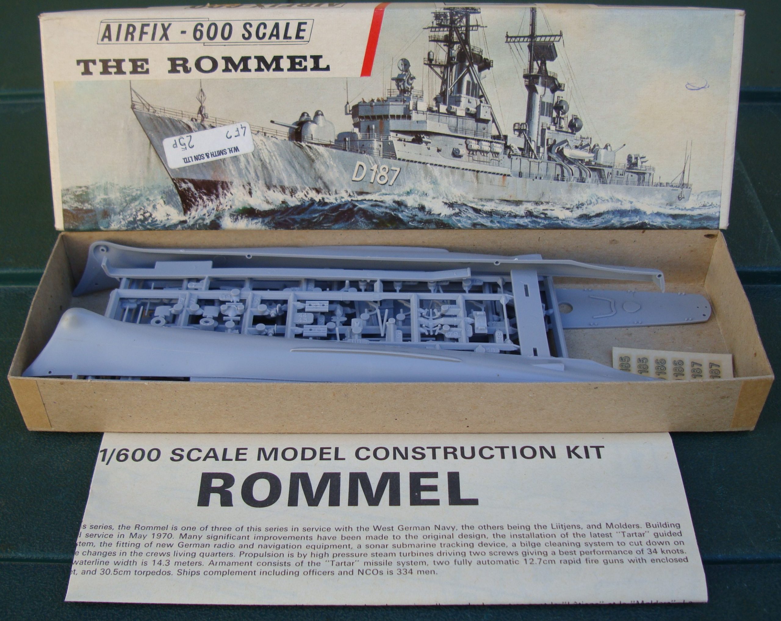Airfix Series 2 No.F202S The Rommel 1/600th Scale Model Construction ...