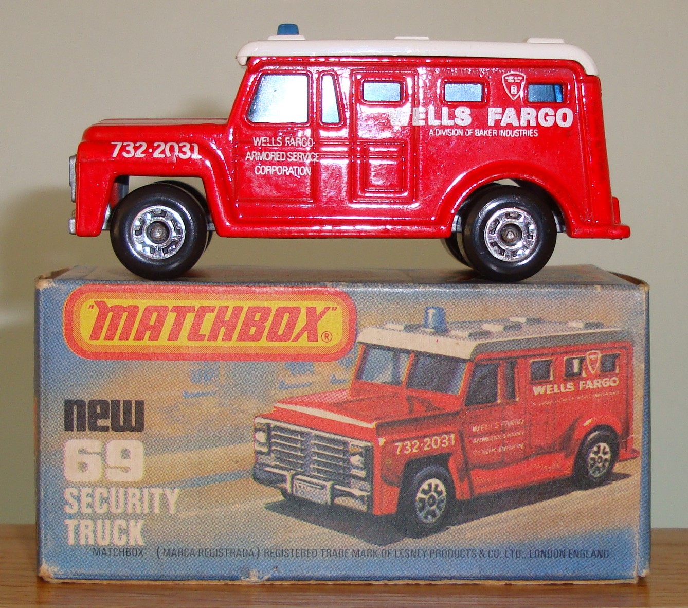 Matchbox ~ 75 Series No.69 Armoured Security Truck "Wells Fargo" ~ 1978 ...
