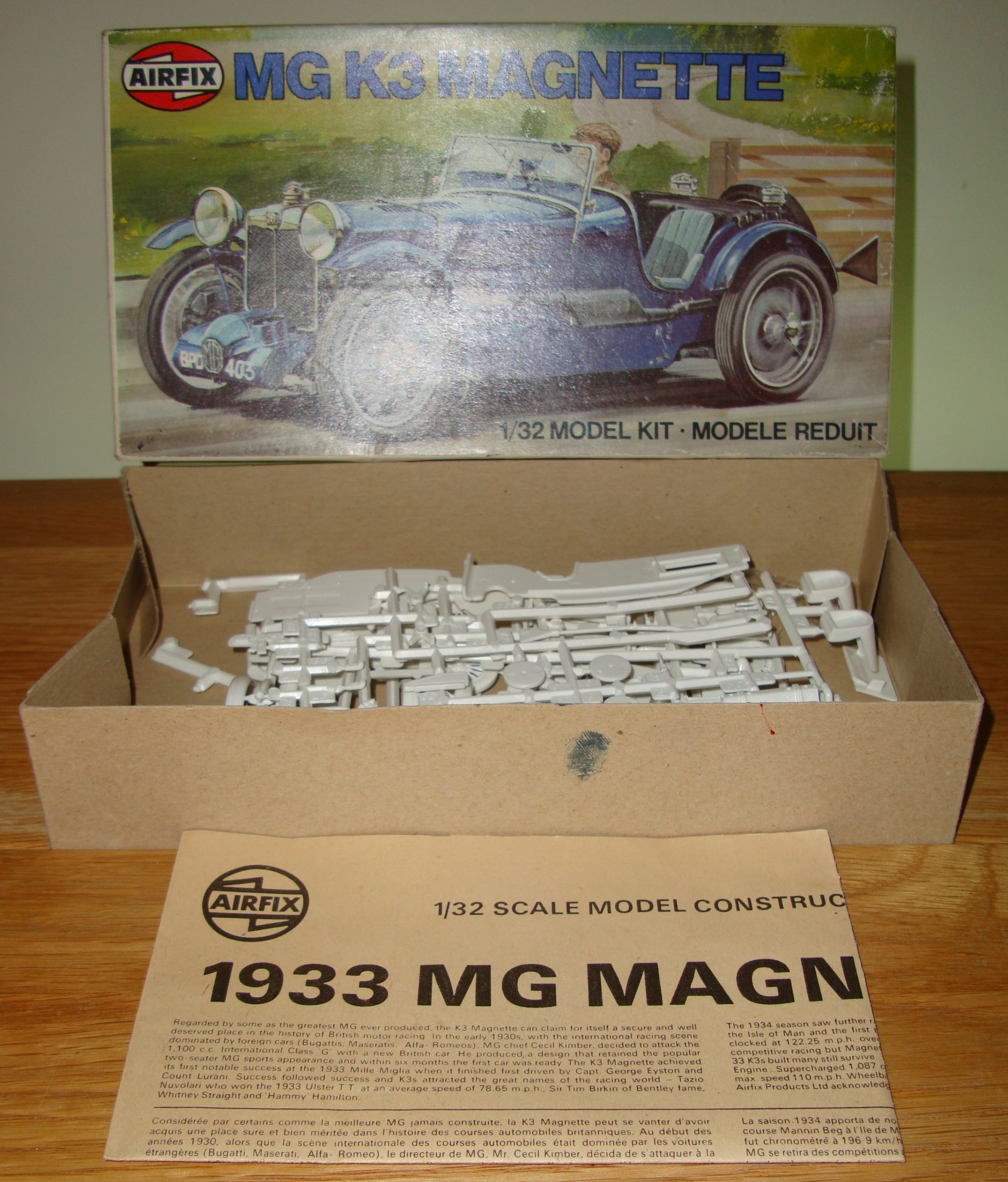 Airfix Series 3 No.03443-2 1933 MG K3 Magnette 1/32nd scale model kit ...