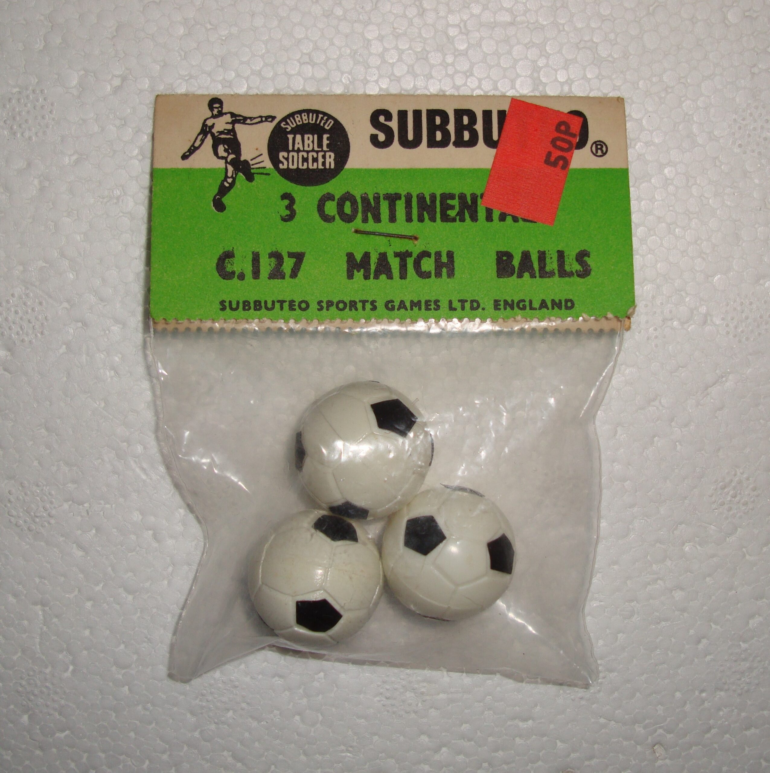 Subbuteo Ref.C.127 3 x Continental Match Balls ~ 1970-86 - Yesterdays Toys