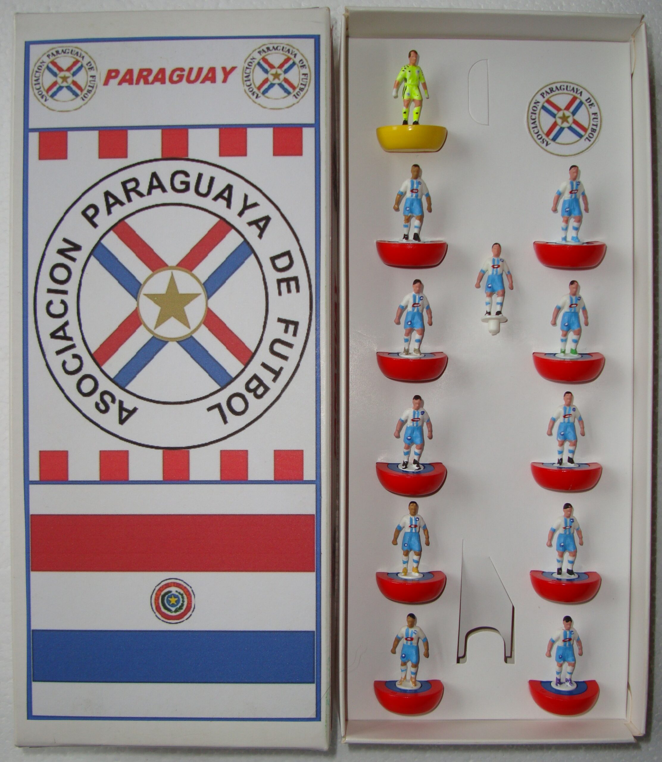 Subbuteo Custom Painted Team ~ Paraguay - Yesterdays Toys